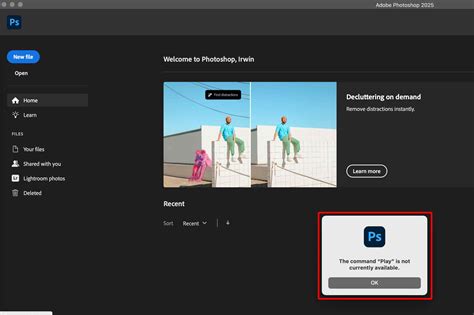 Error The Command Play Is Not Currently Availabl Adobe Community 14988385
