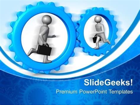 Running Inside A Gear Business PowerPoint Templates And PowerPoint Themes