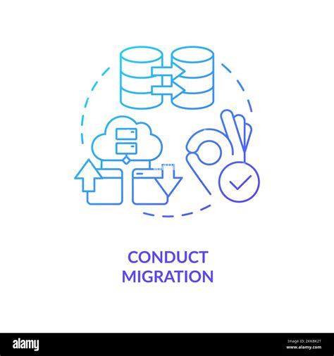 Conduct Migration Blue Gradient Concept Icon Stock Vector Image And Art Alamy