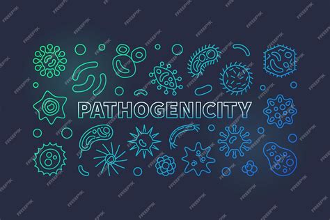 Premium Vector Pathogenicity Colorful Line Banner Vector Pathogen Illustration