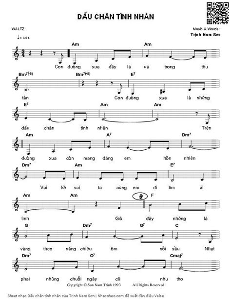 Sheet Con đường Xưa đầy Lá úa Trong Thu Tàn Pdf Download Sheet