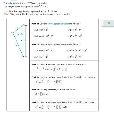Solved The Side Lengths For Abc Are A B And C The Height