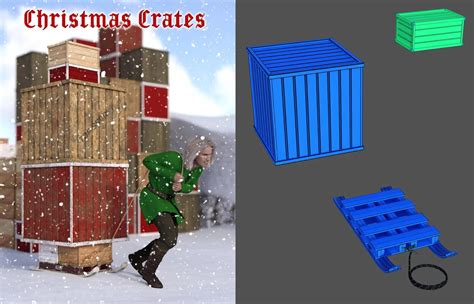 Christmas Crates 2025 Free Daz 3d Models