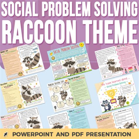 Social Problem Solving Powerpoint Presentation Raccoon Theme Made