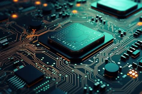 Premium Ai Image Complex Circuit Board Science Data Microchip Generate Ai