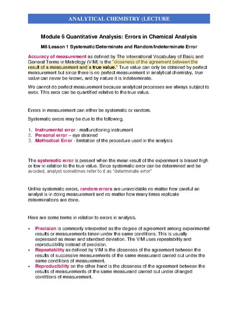 Module 6 8 Anachem Lec Ceu Prof Module 6 Quantitative Analysis