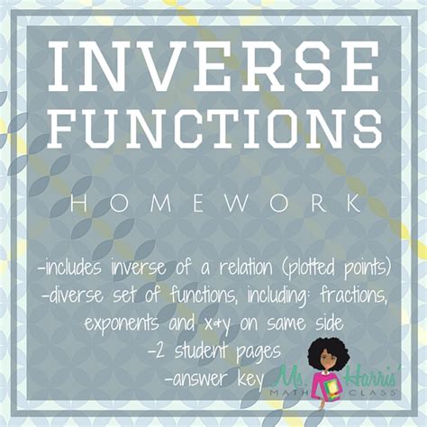 inverse functions homework pdf