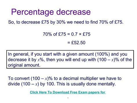 Calculate Percentage Change PPT