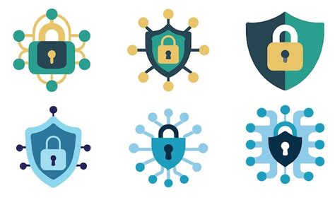 Premium Vector Set Of Flat Cyber Security Vector Illustration
