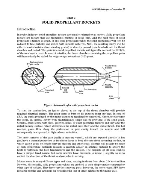 Unit 3 Solid Propellant Rockets Course Material Pdf Rocket