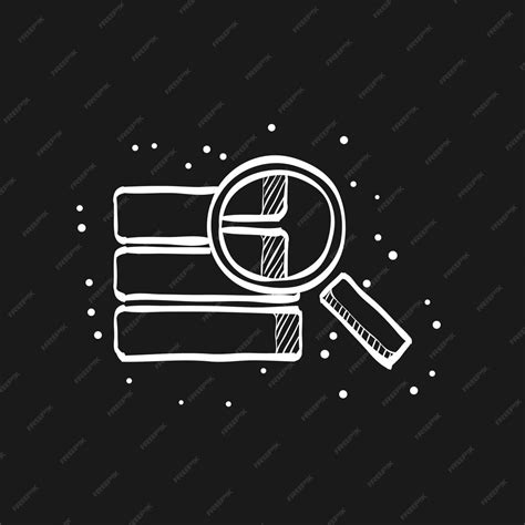 premium vector database search doodle sketch illustration
