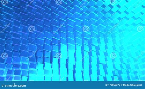 Abstract Animation From Colorful Background Of Rotating Cubes