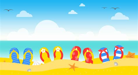 Summer Vacation Summer Beach Poster Vector Illustration 558995 Vector Art At Vecteezy