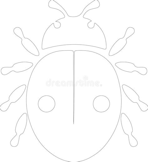 Ladybug Outline Silhouette Generative Ai Stock Vector Illustration Of Illustrations Modern