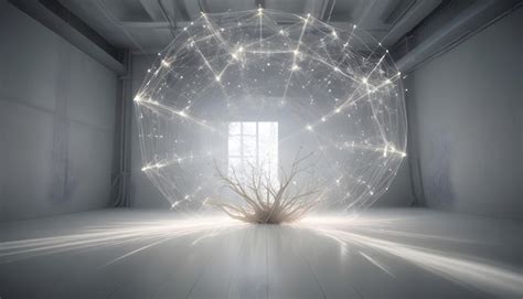 Premium Vector An Abstract Image Of A White Treelike Structure In A White Room Surrounded By A