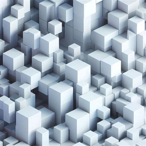 Premium Ai Image Random Shifted White Cube Boxes Block Background Wallpaper Banner With Copy Space