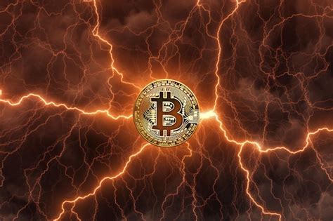 Premium Ai Image Digital Depiction Of Bitcoins Lightning Network And Its Defi Transactions
