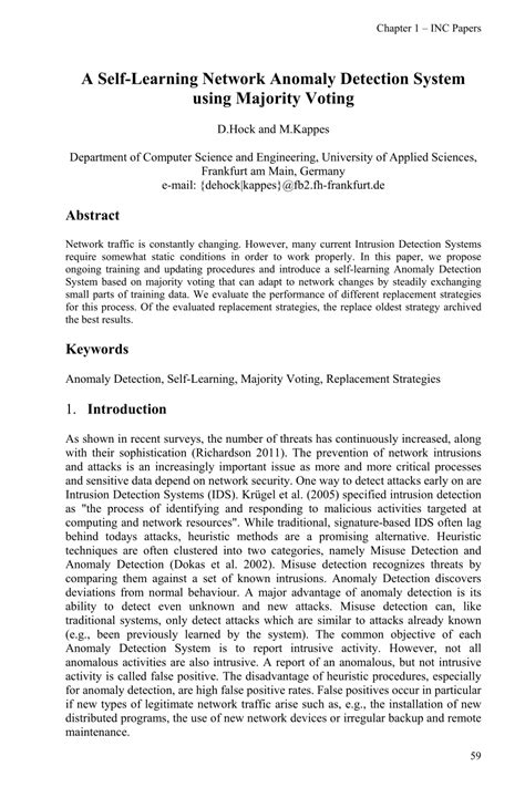 Pdf A Self Learning Network Anomaly Detection System Using Majority