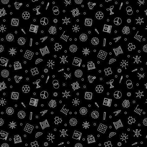 Science And Stem Education Vector Dark Seamless Pattern 12777487 Vector