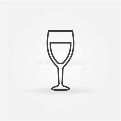 Wine Glass Line Icon Stock Vector Illustration Of Logo 98367823