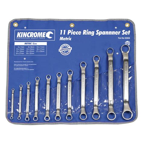 Ring Spanner Set 11 Piece Metric Kincrome Tools Kincrome