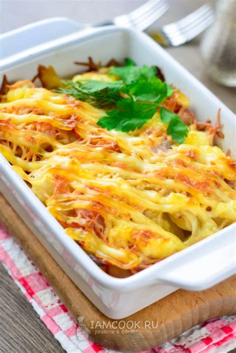 Картошка по французски с беконом в духовке — рецепт с фото Рецепты еды Еда Кулинария