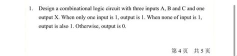 Solved Design A Combinational Logic Circuit With Three Chegg