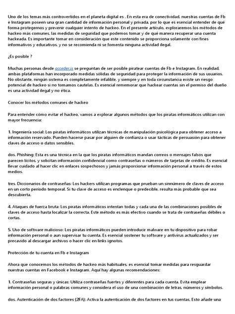 318150como Hackear Facebook Como Hackear Instagram Pdf Contraseña Ciencias De La Computación