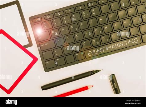 Writing Displaying Text Event Marketing Business Idea Describes