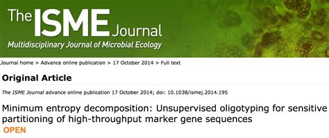 Minimum Entropy Decomposition A New Clustering Algorithm