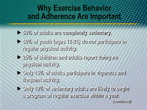 PPT Exercise Behavior And Adherence PowerPoint Presentation Free Download ID 6242285