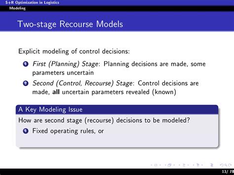 Stochastic And Robust Optimization In Logistics Ppt