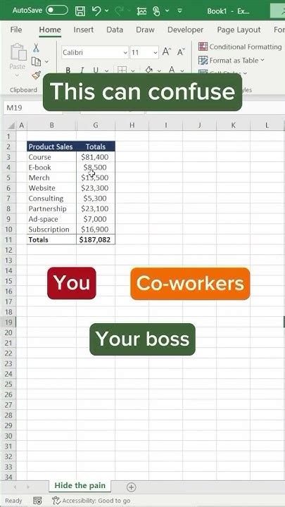 Hide Data In Microsoft Excel Youtube