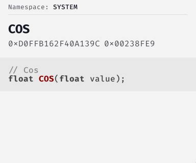 Cos FiveM Natives Cfx Re Docs