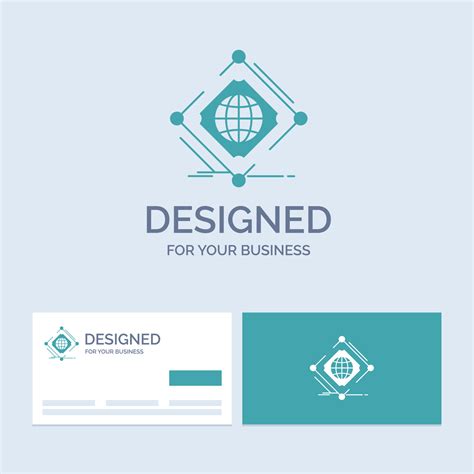 Complex Global Internet Net Web Business Logo Glyph Icon Symbol For