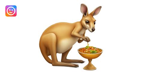Kangaroo Eating Indian Food Emoji Ai Emoji Generator