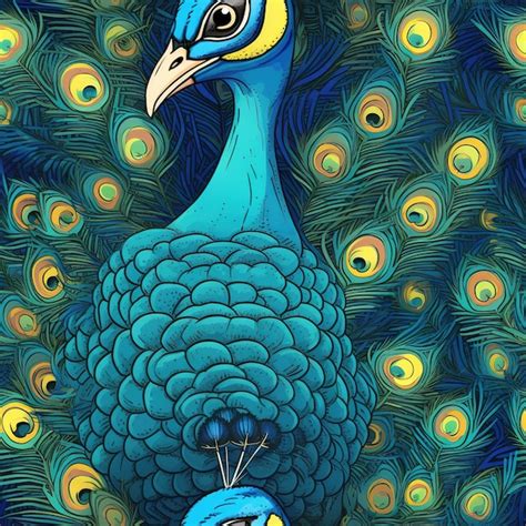 Premium Ai Image Peacock Feathers Pattern