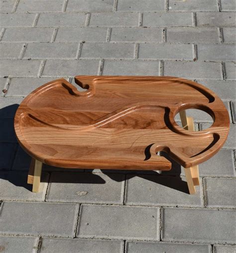 Винний столик на складних ніжках Оригінальний винний столик для романтичного вечора Id