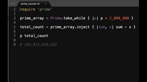 Prime Number Counting Algorithm In Ruby Youtube