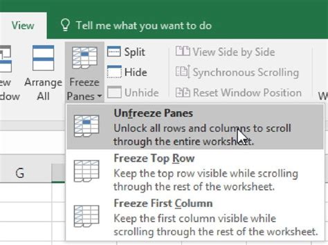 how to freeze and unfreeze panes feature in microsoft excel follow these steps