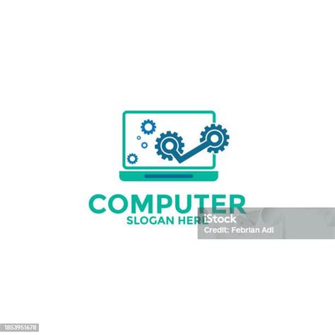 컴퓨터 로고 템플릿입니다 컴퓨터 수리 로고 소프트웨어 개발 벡터 디자인 데스크톱 서비스 로고 Brand Name Video