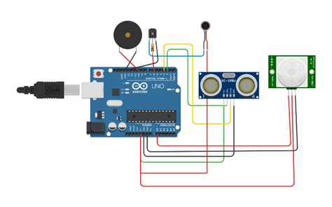 Circuit Design Smart Blind Stick Tinkercad
