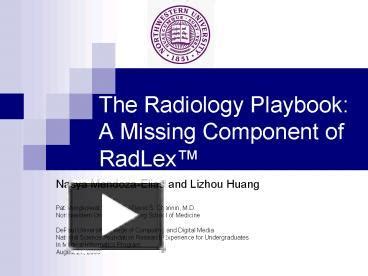 The Radiology Playbook A Missing Component Of RadLex Presentation Free To Download