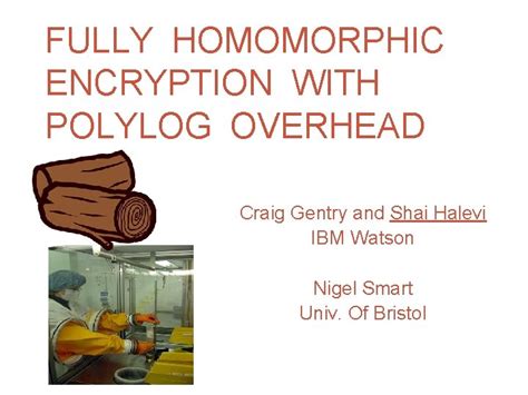 Fully Homomorphic Encryption With Polylog Overhead Craig Gentry