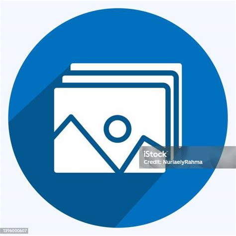 아이콘 사진 예술 기호에 적합합니다 긴 그림자 스타일 편집 가능한 간단한 디자인 디자인 템플릿 벡터 간단한 그림 겉창에 대한 스톡 벡터 아트 및 기타 이미지 Istock