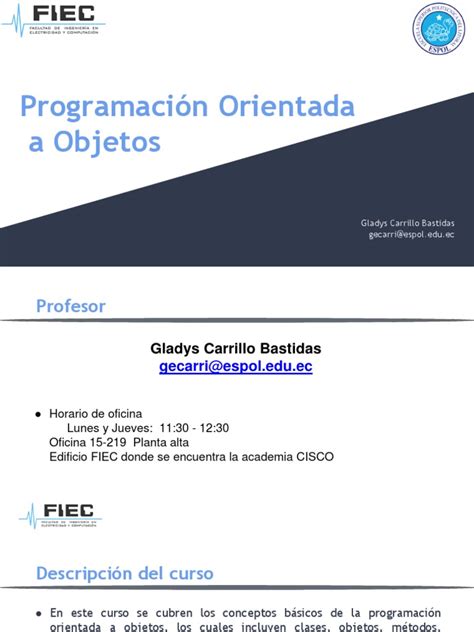 Unidad 1 Pdf Objeto Informática Programación Orientada A Objetos
