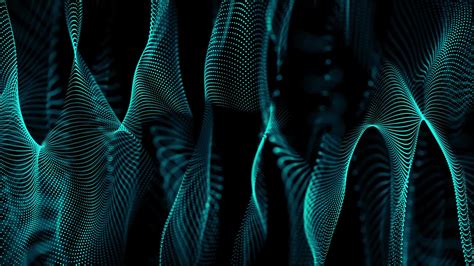 Abstract Digital Particle Wave And Lights Background Digital Particle Cyber Or Technology