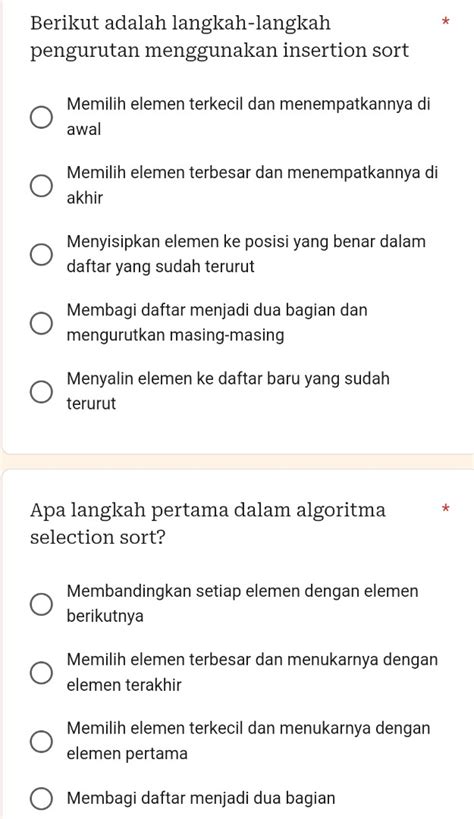 Berikut Adalah Langkah Langkah Pengurutan Menggunakan Insertion Sort