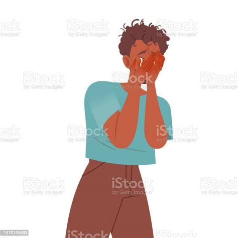 슬픔과 슬픔에서 울고 흐느끼는 남자 캐릭터 슬프고 화가 난 벡터 일러스트 레이 션 감정에 대한 스톡 벡터 아트 및 기타 이미지 감정 남자 남자들만 Istock