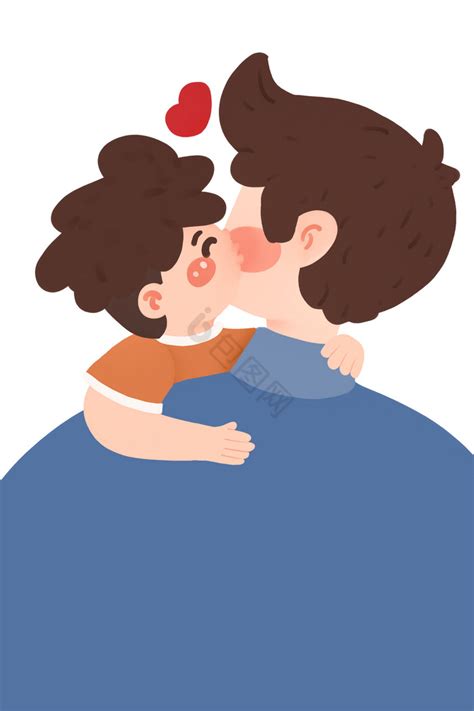 温馨父子父亲节png下载 包图网